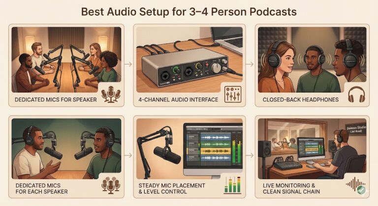 Podcast Setup Lahore – Guide for 3–4 Person